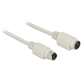 10.00m Delock PS/2 Verlängerungskabel PS/2 Buchse auf PS/2 Stecker Grau ...