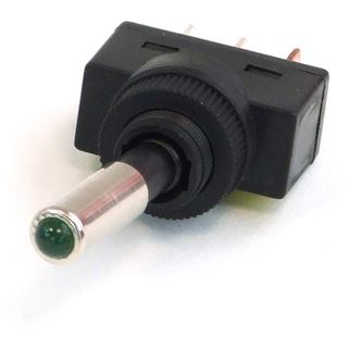 Phobya Kippschalter LED grün - 1-polig AN/AUS schwarz (3pin) - Zubehör ...