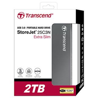 2TB Transcend StoreJet 25C3 TS2TSJ25C3N 2.5" (6.4cm) USB 3.0 / SAT grau ...