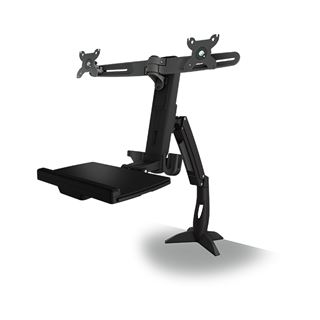 Icy Box Monitor Arm IcyBox 2 Monitore bis zu 24"/10kg + tas&maus abl ...