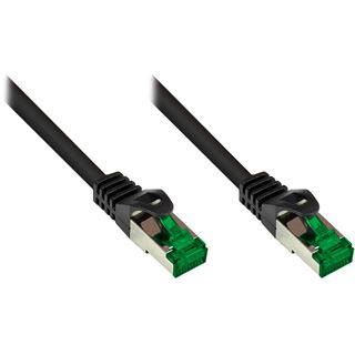 50.00m Good Connections Cat. 6a Patchkabel S/FTP PiMF 500MHz RJ45 Stecker auf RJ45 Stecker Schwarz