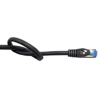 0.15m Good Connections Cat. 6a Patchkabel S/FTP PiMF 500MHz RJ45 Stecker auf RJ45 Stecker Schwarz