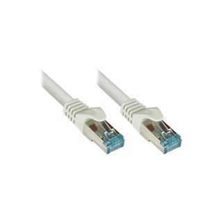15.00m Good Connections Cat. 6a Patchkabel S/FTP PiMF 500MHz RJ45 Stecker auf RJ45 Stecker Grau