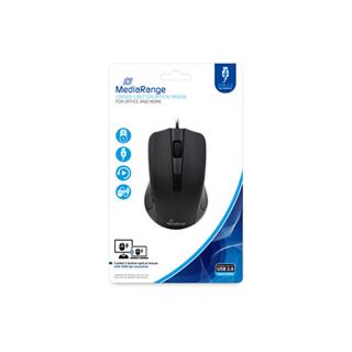 MediaRange Maus 3 Tasten kabelgebunden optischen Sensor schwarz MROS210 ...