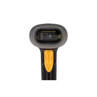 Delock USB Barcode Scanner 1D mit Anschlusskabel und Halterung - Laser - schwarz - Barcodescanner
