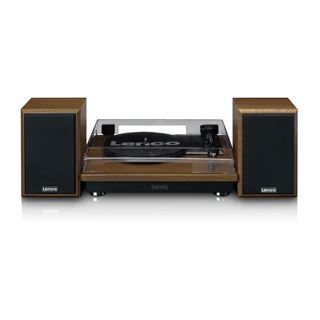 Lenco LS-100WD Plattenspieler BT mit 2 Lautsprecher ...