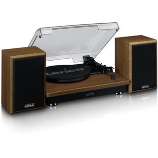 Lenco LS-100WD Plattenspieler BT mit 2 Lautsprecher ...