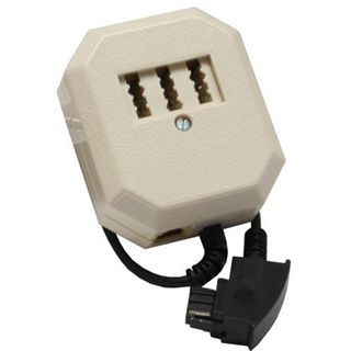 InLine TAE Adapter, TAE-F Stecker an TAE NFF + RJ11 (6P4C) Buchse, 0,2m ...