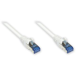 0.25m Good Connections Cat. 6a Patchkabel S/FTP PiMF RJ45 Stecker auf RJ45 Stecker Weiß